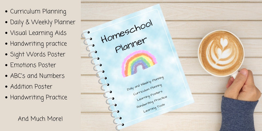 Preschool, Elementary, Early Learning Homeschool Planner With Visual ...