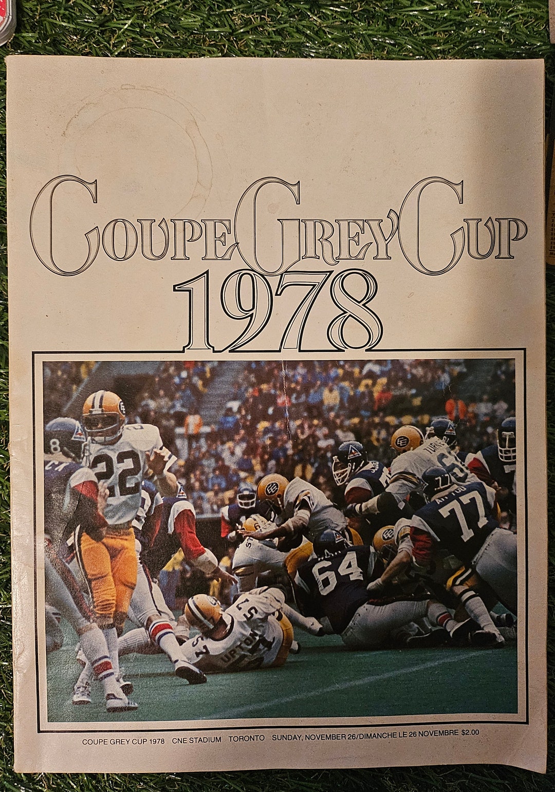 1978 CFL Grey Cup Program - Etsy