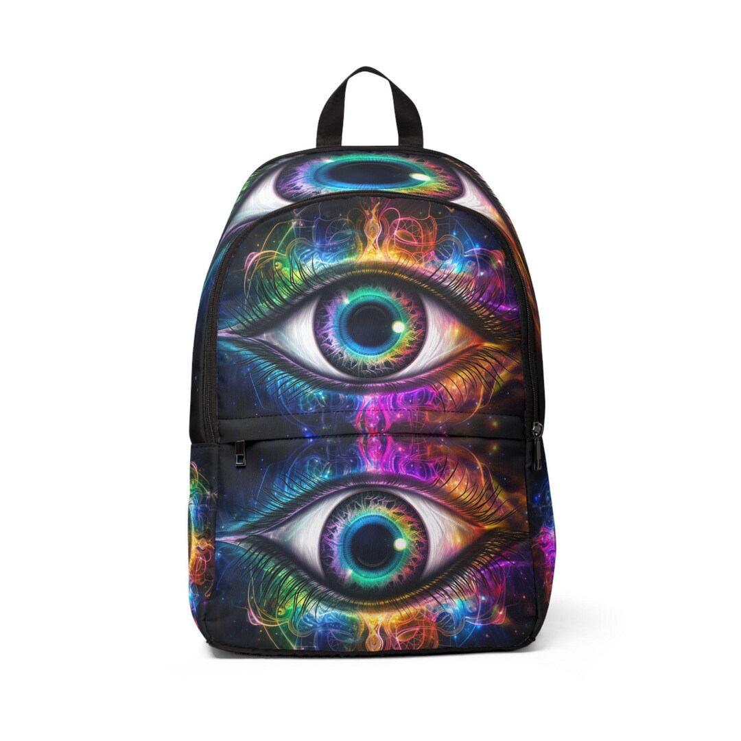 Third Eye Chakra Colorful Evil Eye Backpack | Sacred Geometry ...