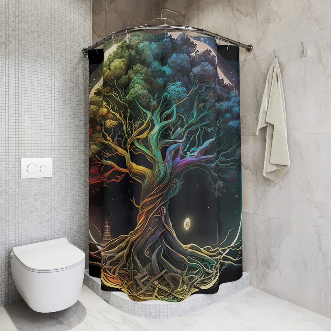 Tree of Life Decor Shower Curtain, Kids Bathroom Decor, Mystical Decor ...