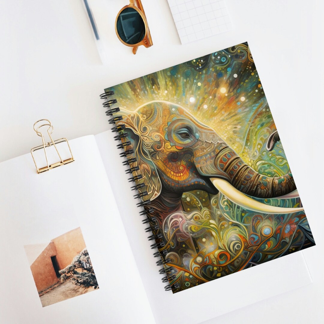 Shamanic Elephant Vision Quest Spiral Notebook Ruled Line Mysticism ...