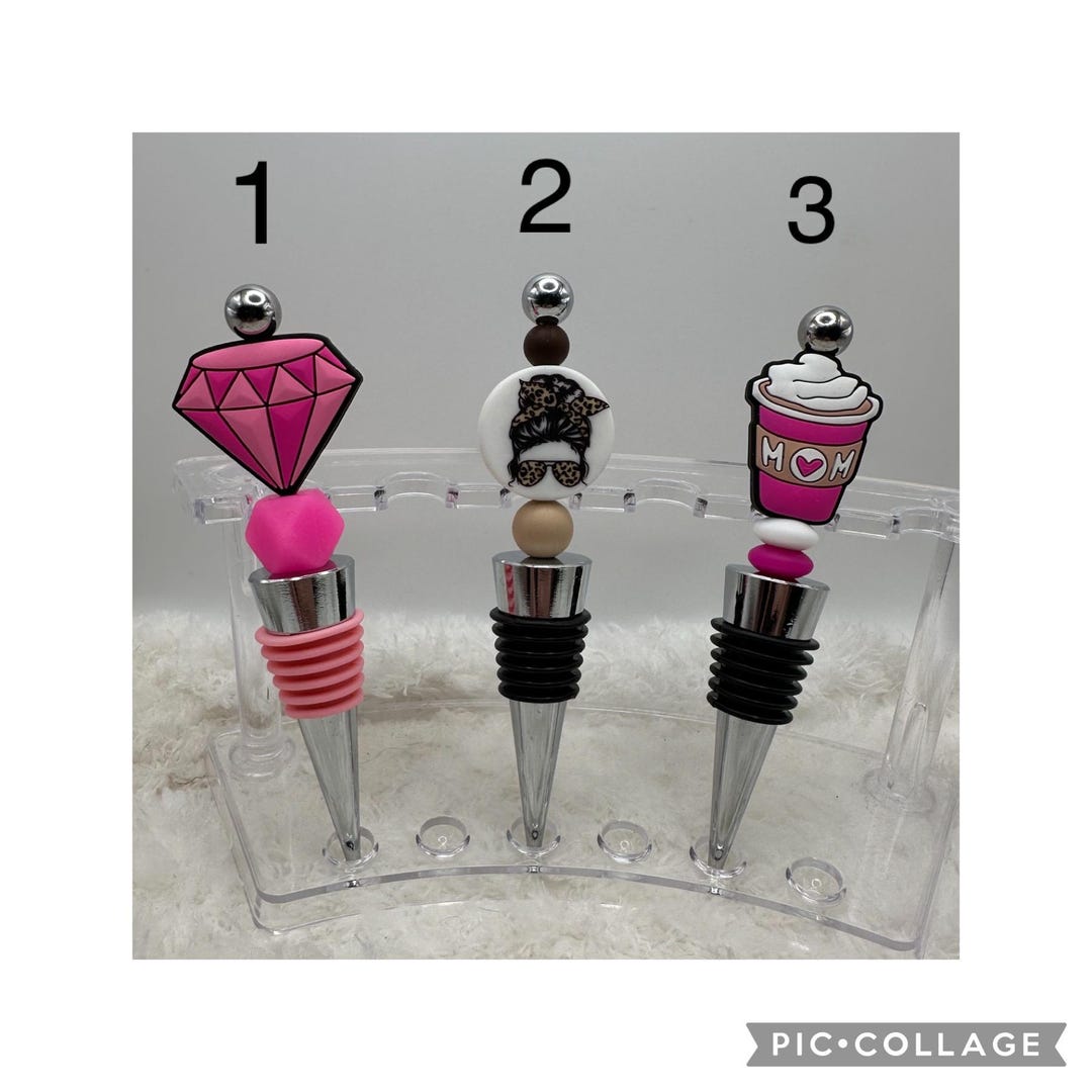 Bead-able Wine Stoppers, Bridal Gifts, Anniversary Gift, Drink, Best Friend Gift, Wife Gift ...