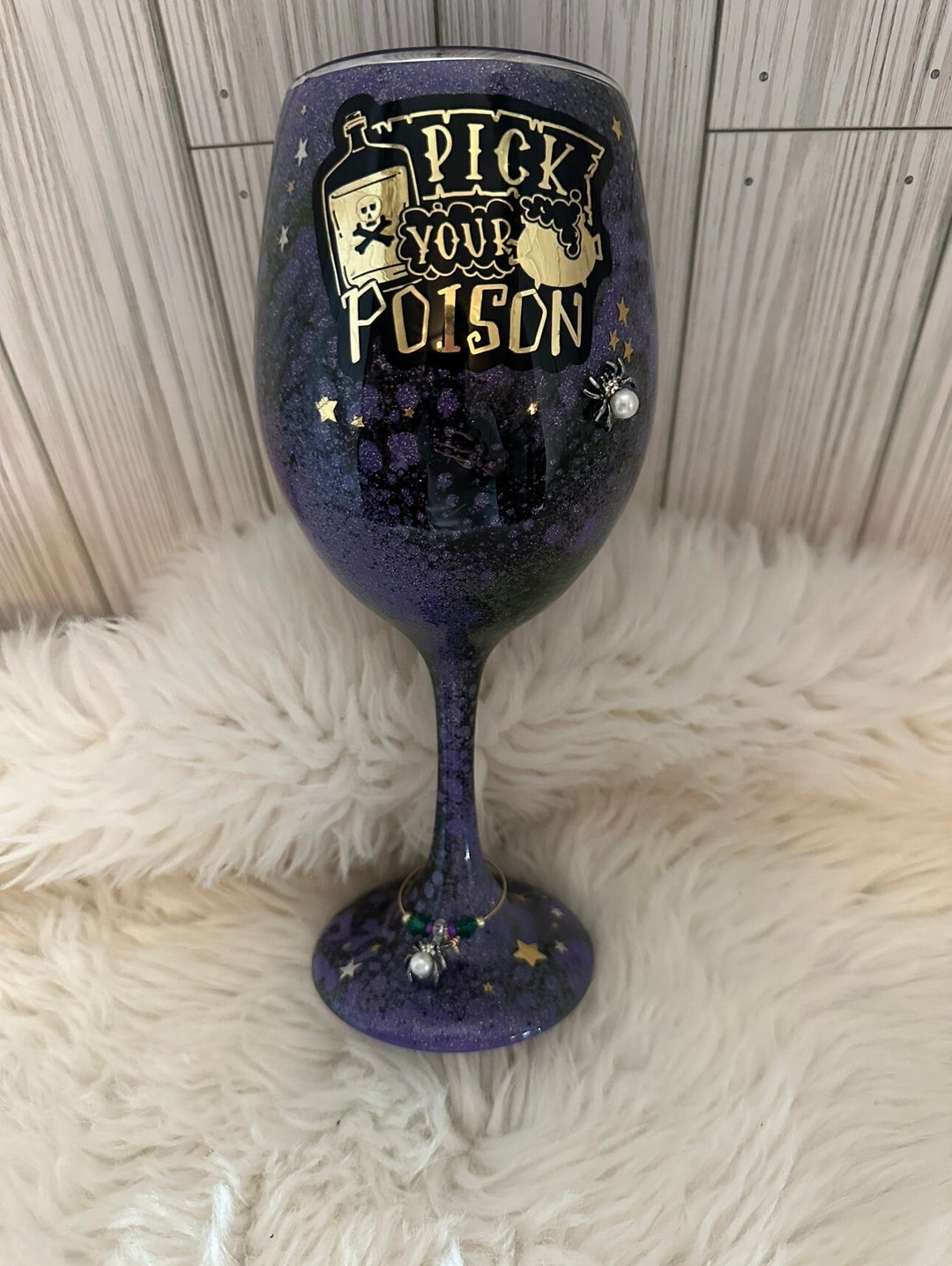 Spooky Halloween Poison Gift Christmas Birthday Wine Glass - Etsy