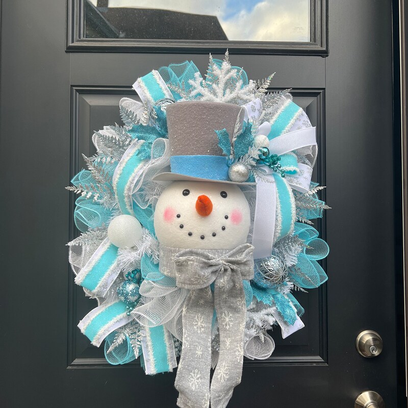 Snowman Head Wreath - Etsy