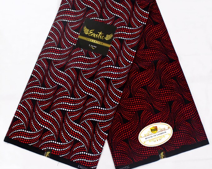 African Ankara Fabric by the Yard, 100% Cotton Fabric, Vibrant African ...