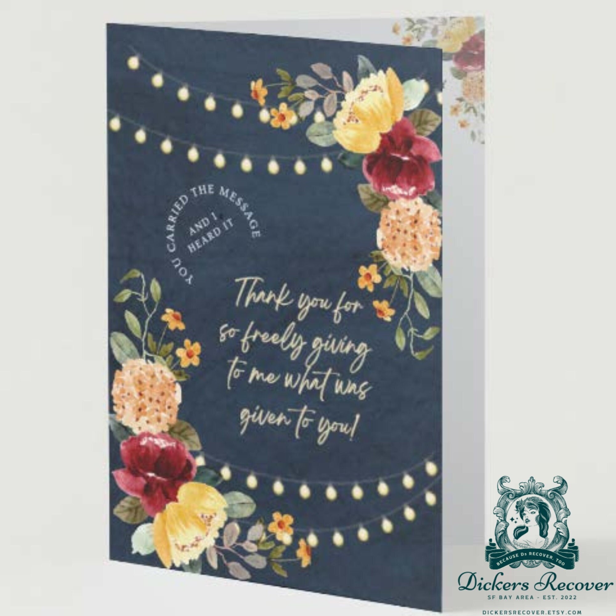 12 Step Recovery Thank You Card - Greeting Card for Anonymous Rooms ...