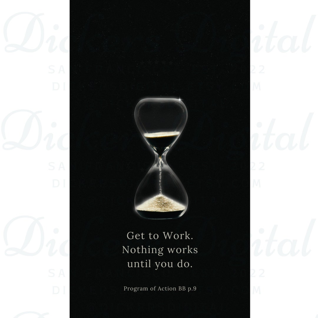 Get to Work, Nothing Works Until You Do, Digital Sticker Phone ...