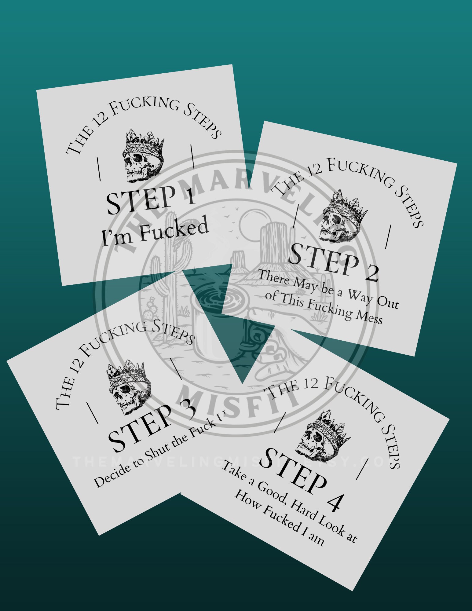 The 12 Fucking Steps of AA, Al-anon - Alcoholics Anonymous - Recovery ...