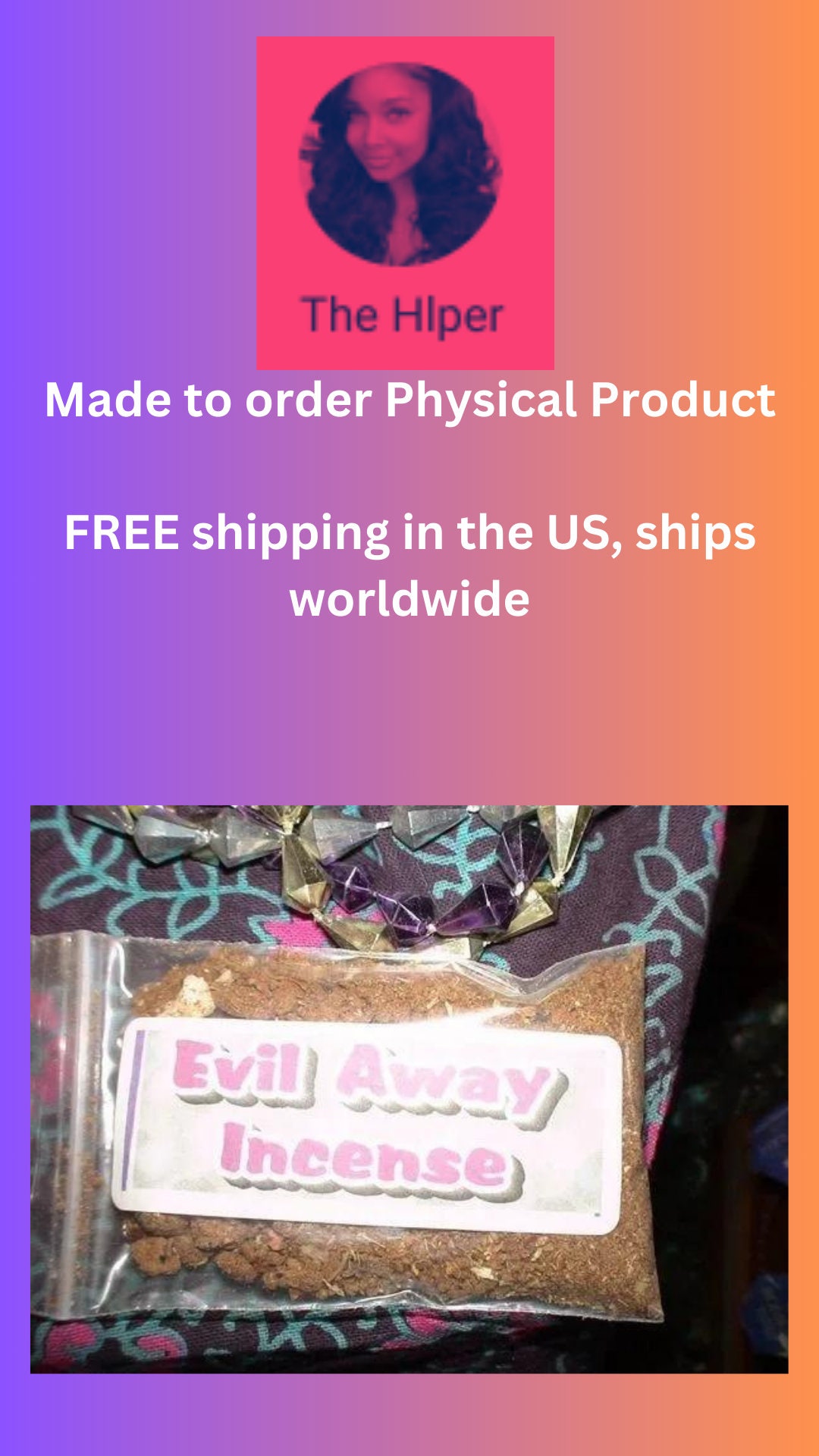 Remove Evil Spirits Incense Hand Made to Order Ancient Egyptian Spell ...