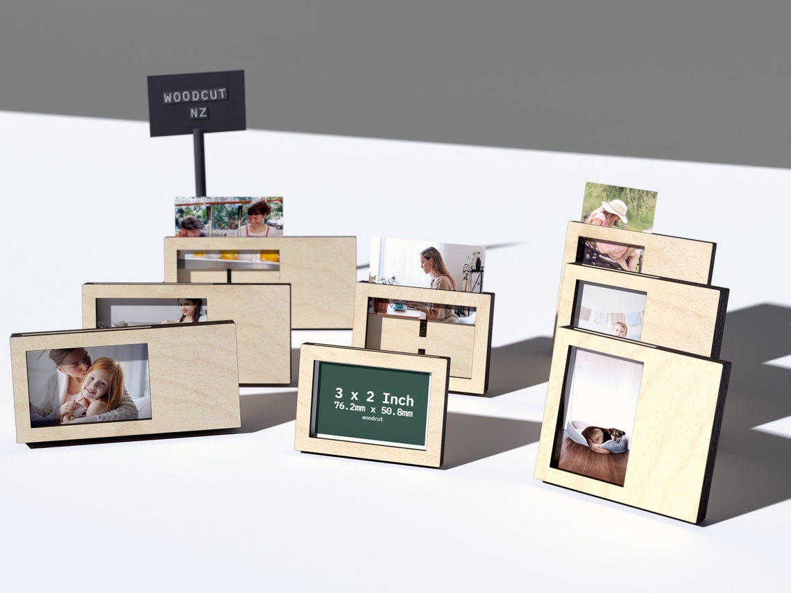 Laser Cut Slot in Picture Frame - 3 X 2 Photo - Laser Cut Wood Picture ...