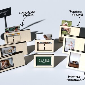 Laser Cut Slot in Picture Frame - 3 X 2 Photo - Laser Cut Wood Picture ...