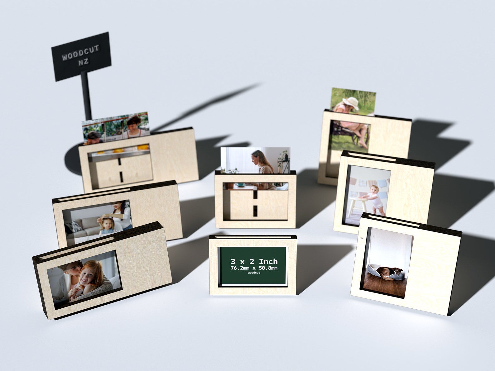 Laser Cut Slot in Picture Frame - 3 X 2 Photo - Laser Cut Wood Picture ...