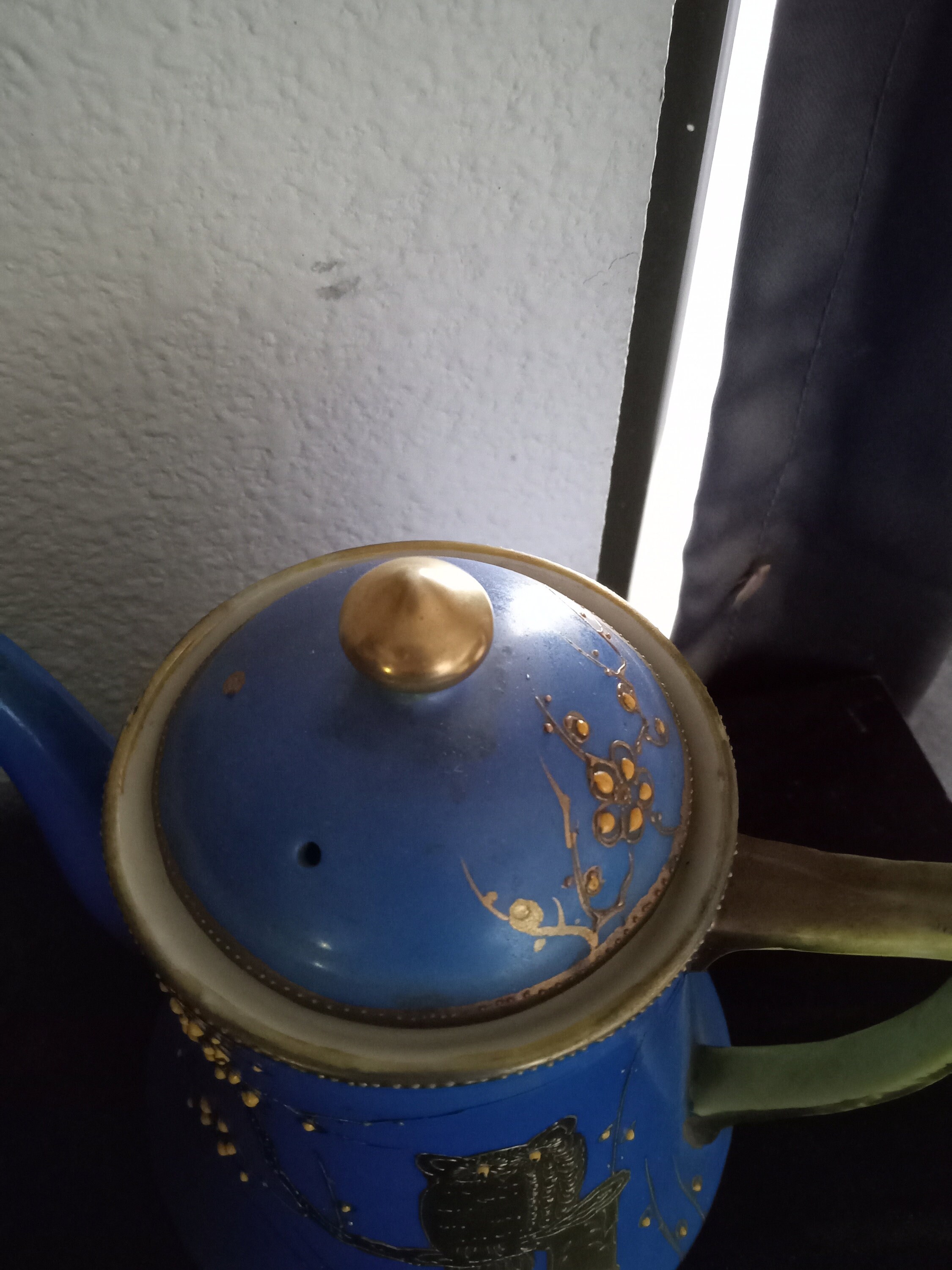 Antique Royal Blue Tea Set Gold Embossed Owls - Etsy