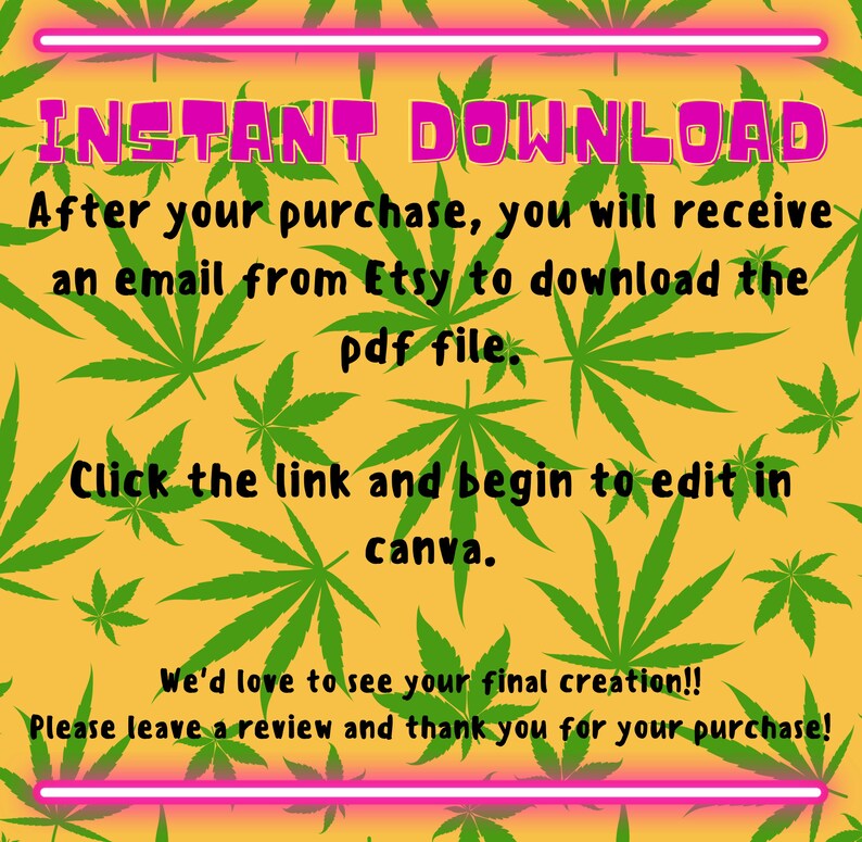 420 Party Flyer, Club Flyer, Party Invitation, CANVA PRO Template ...