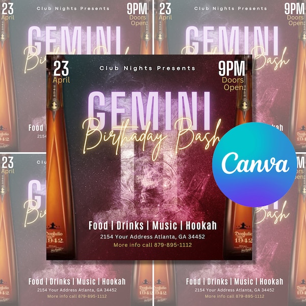 Gemini Flyer Template - Etsy