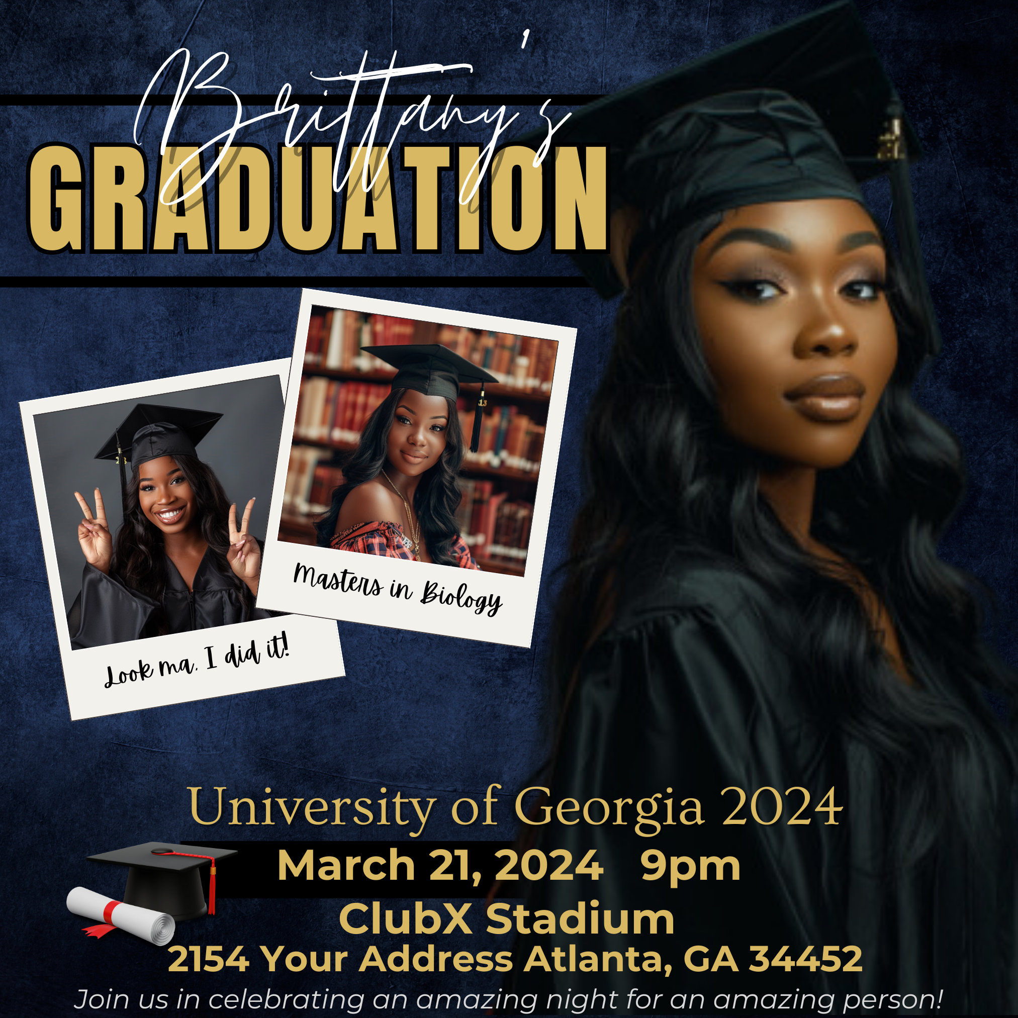 Graduation Invitation, Graduation Flyer, Event Flyer, CANVA PRO ...