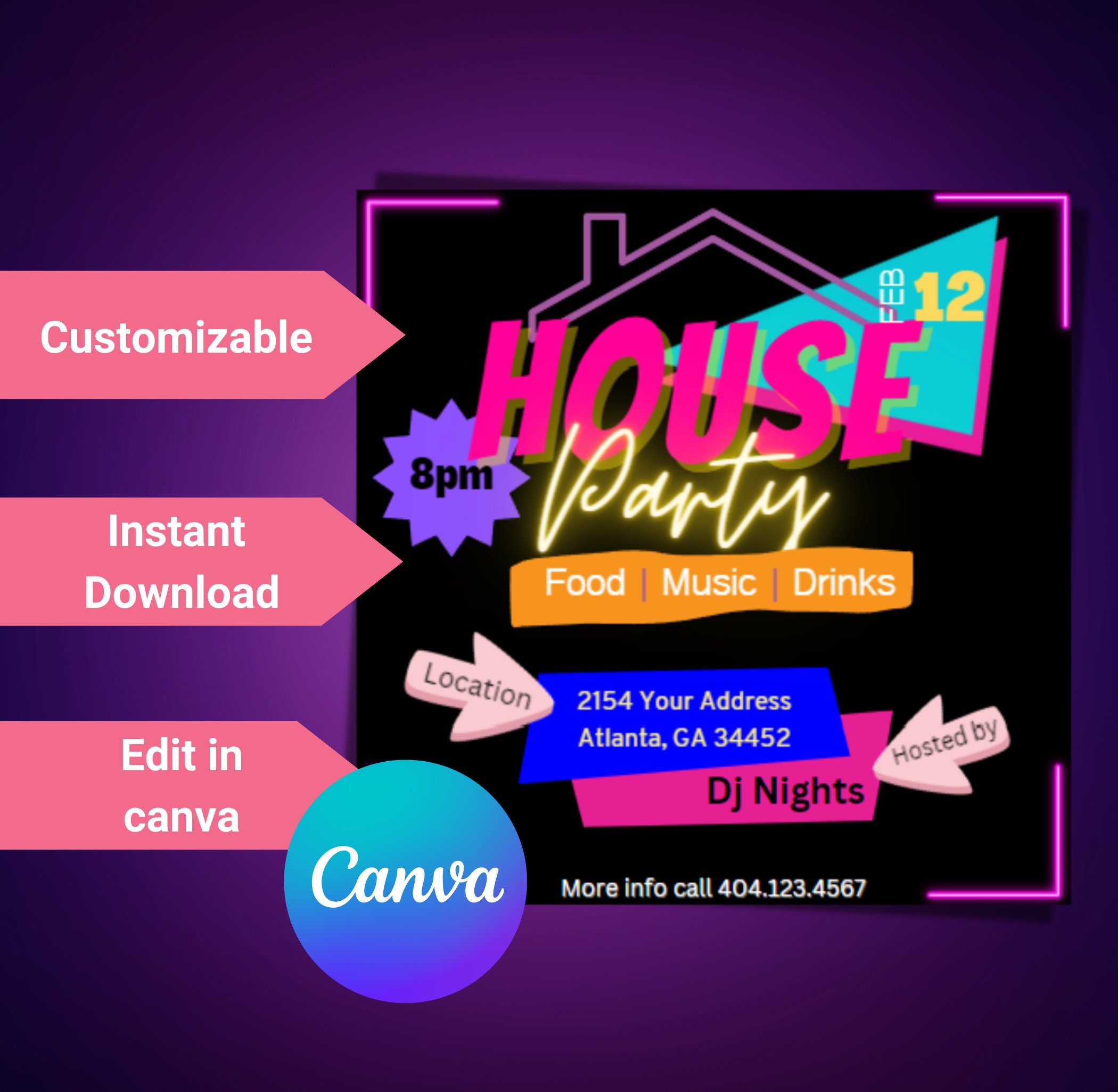 House Party Flyer Background