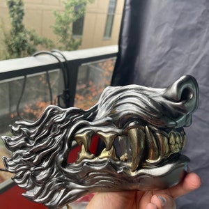 Wolf Menpo Japanese Mask *made to Order* - Etsy
