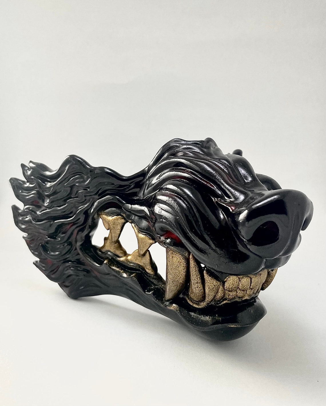 Wolf Menpo Japanese Mask *made to Order* - Etsy