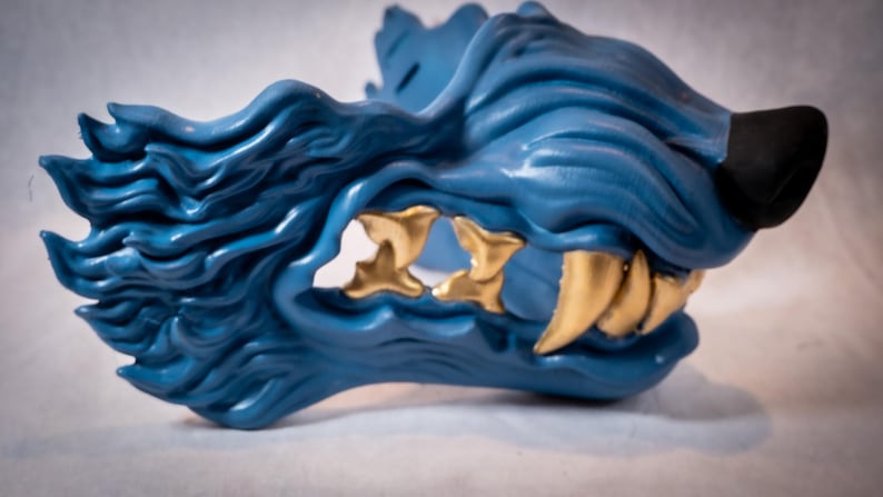 Wolf Menpo Japanese Mask *made to Order* - Etsy
