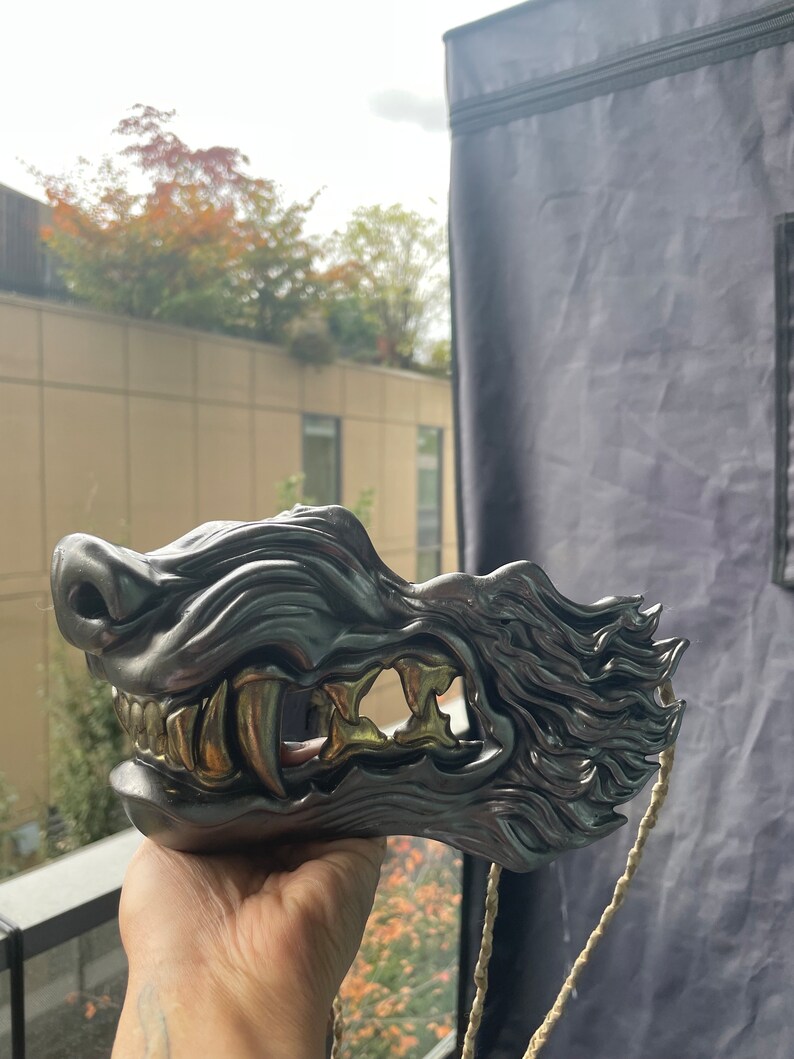 Wolf Menpo Japanese Mask *made to Order* - Etsy