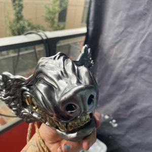 Wolf Menpo Japanese Mask *made to Order* - Etsy
