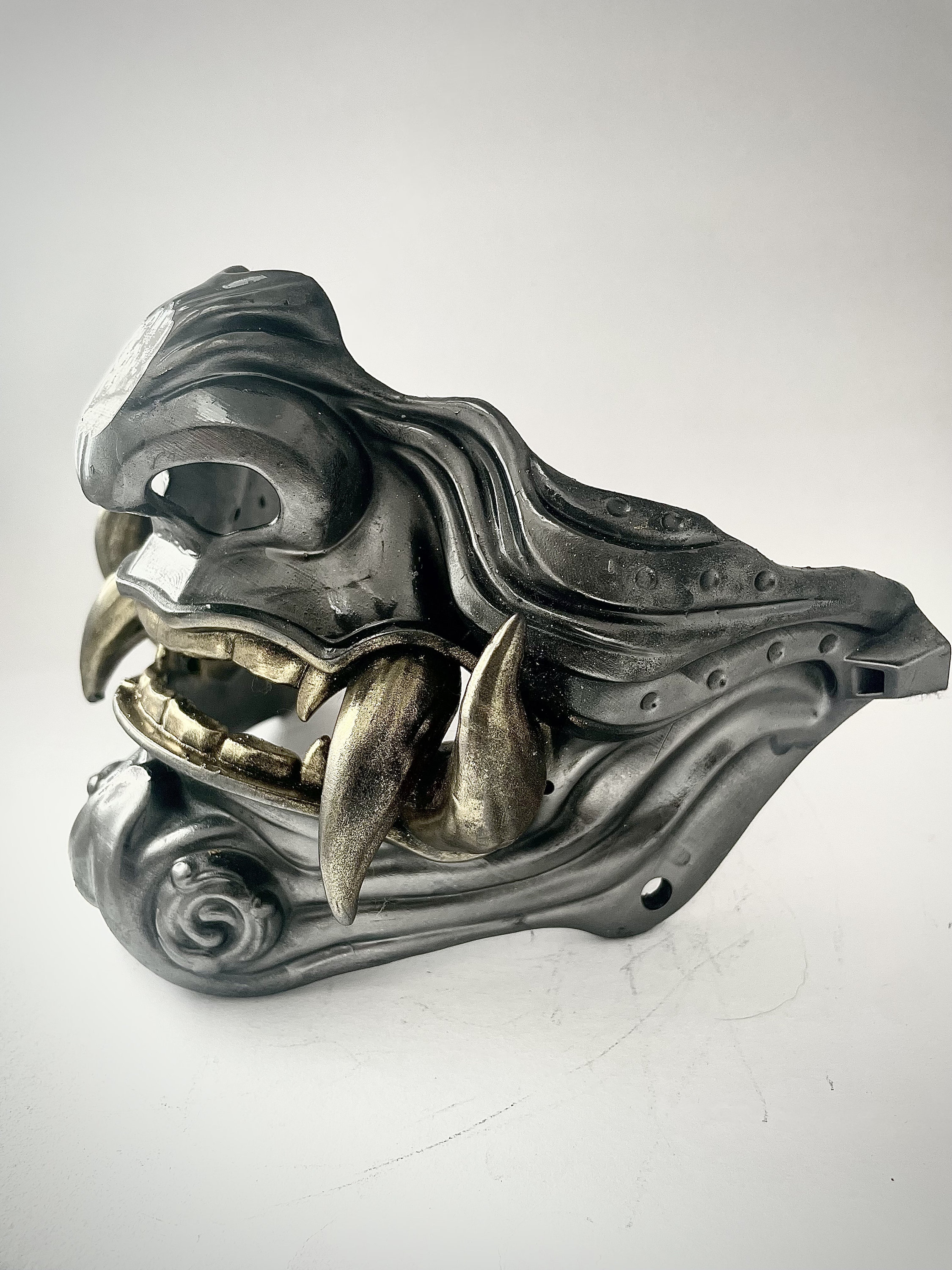 Japanese Menpo Oni Samurai Mask - Etsy