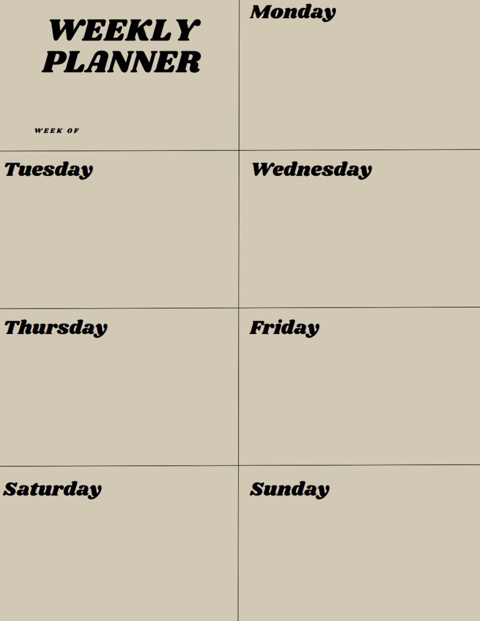 Printable Aesthetic Weekly Planner Aesthetic Monthly Planner Cute ...