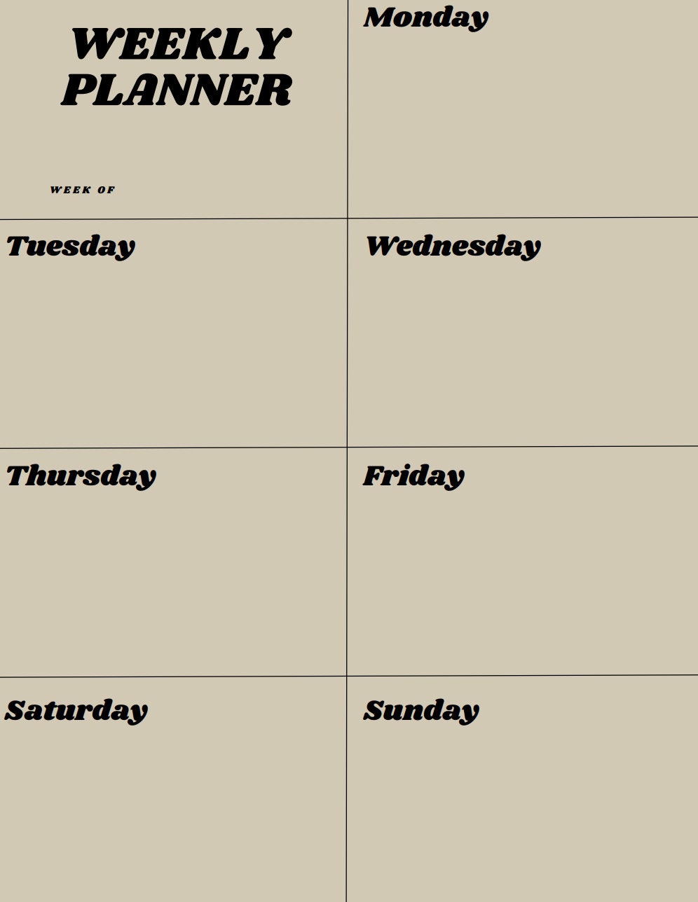 Printable Aesthetic Weekly Planner Aesthetic Monthly Planner Cute ...