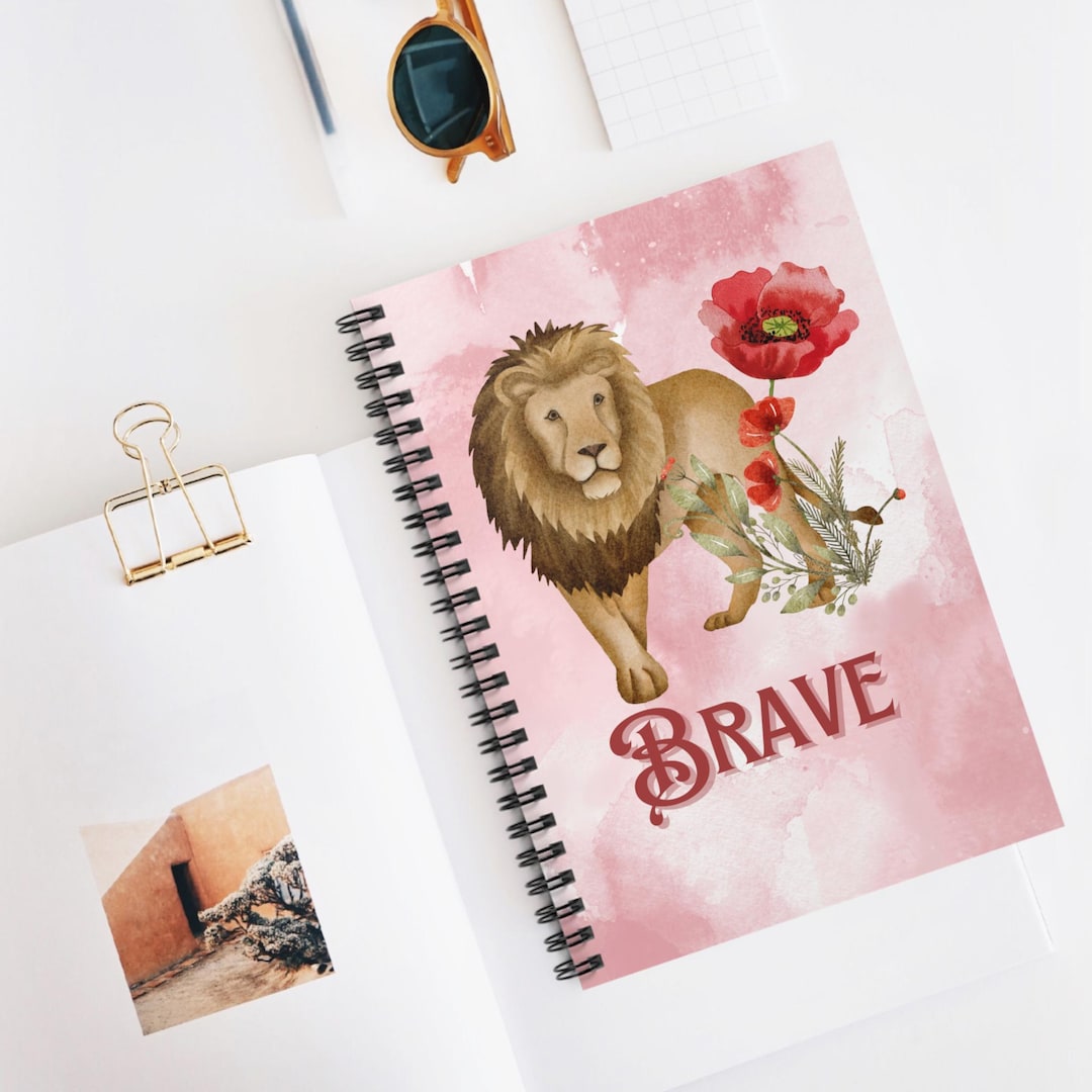 Gryffindor Lion Brave Spiral Notebook, Lined Pages, Harry Potter Gift ...