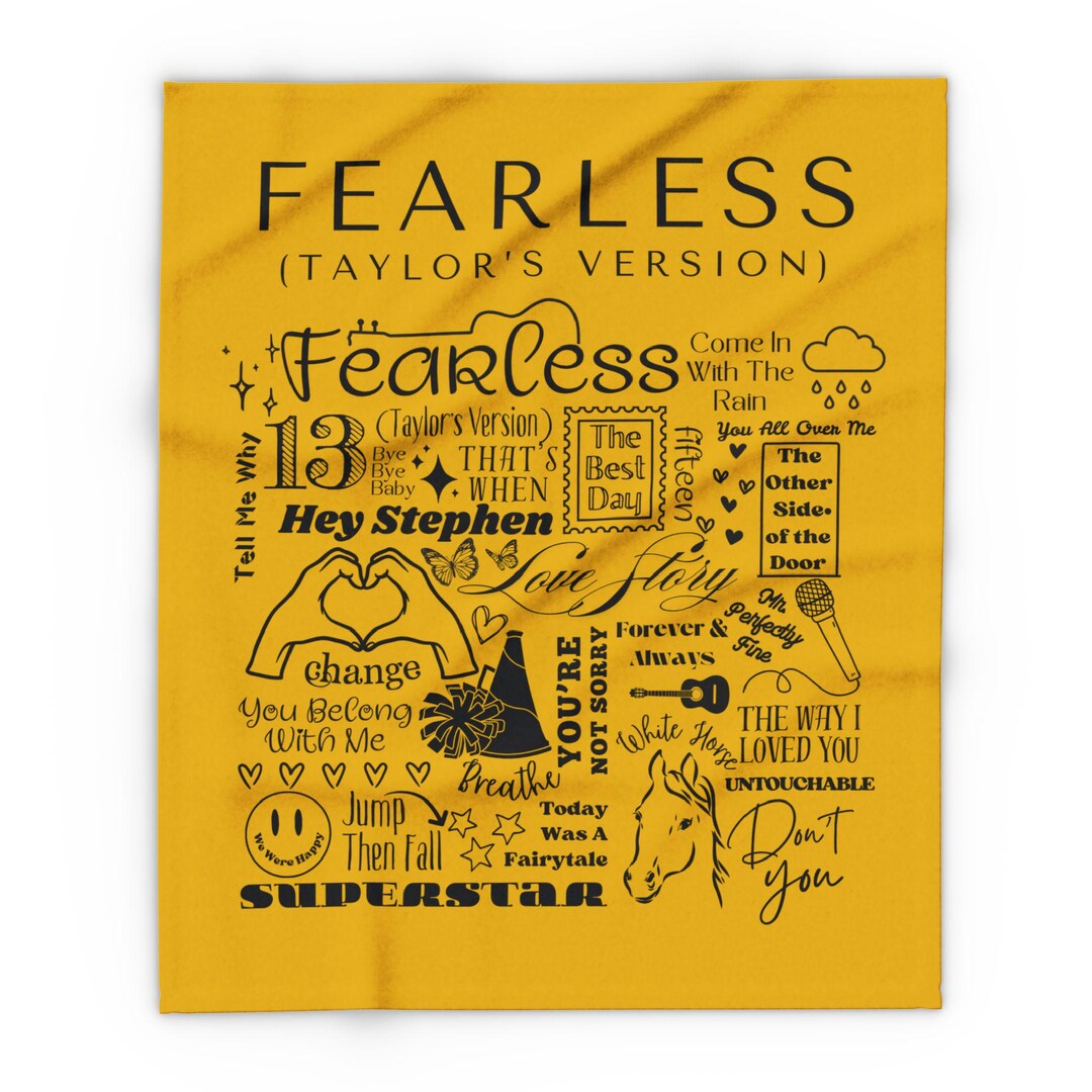 Fearless Swiftie Taylor's Version Cozy Arctic Fleece Blanket Track List ...