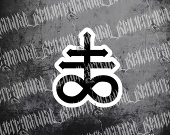 Satanic Cross Sticker - Etsy