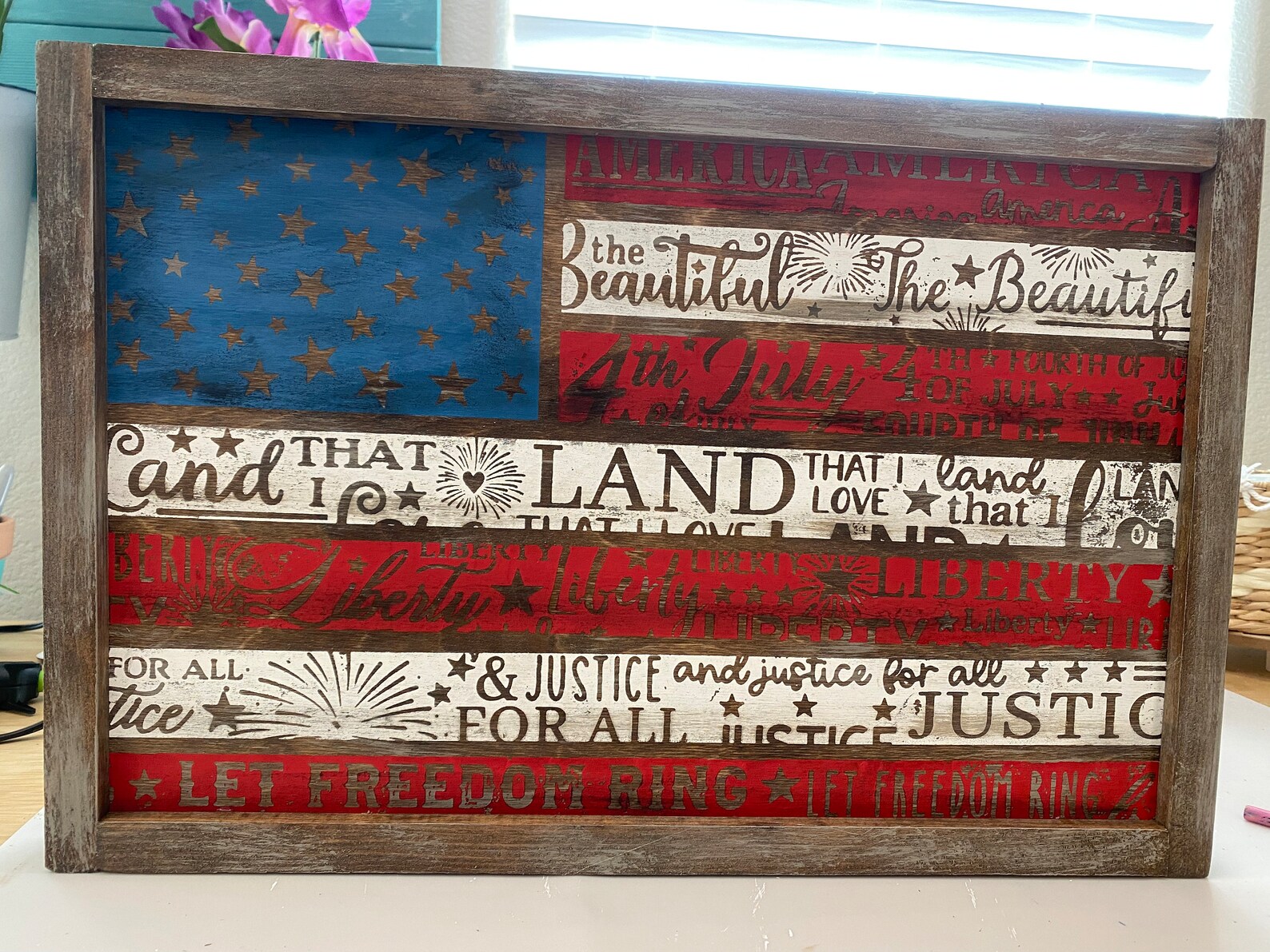 Double Sided American Flag Decor - Etsy