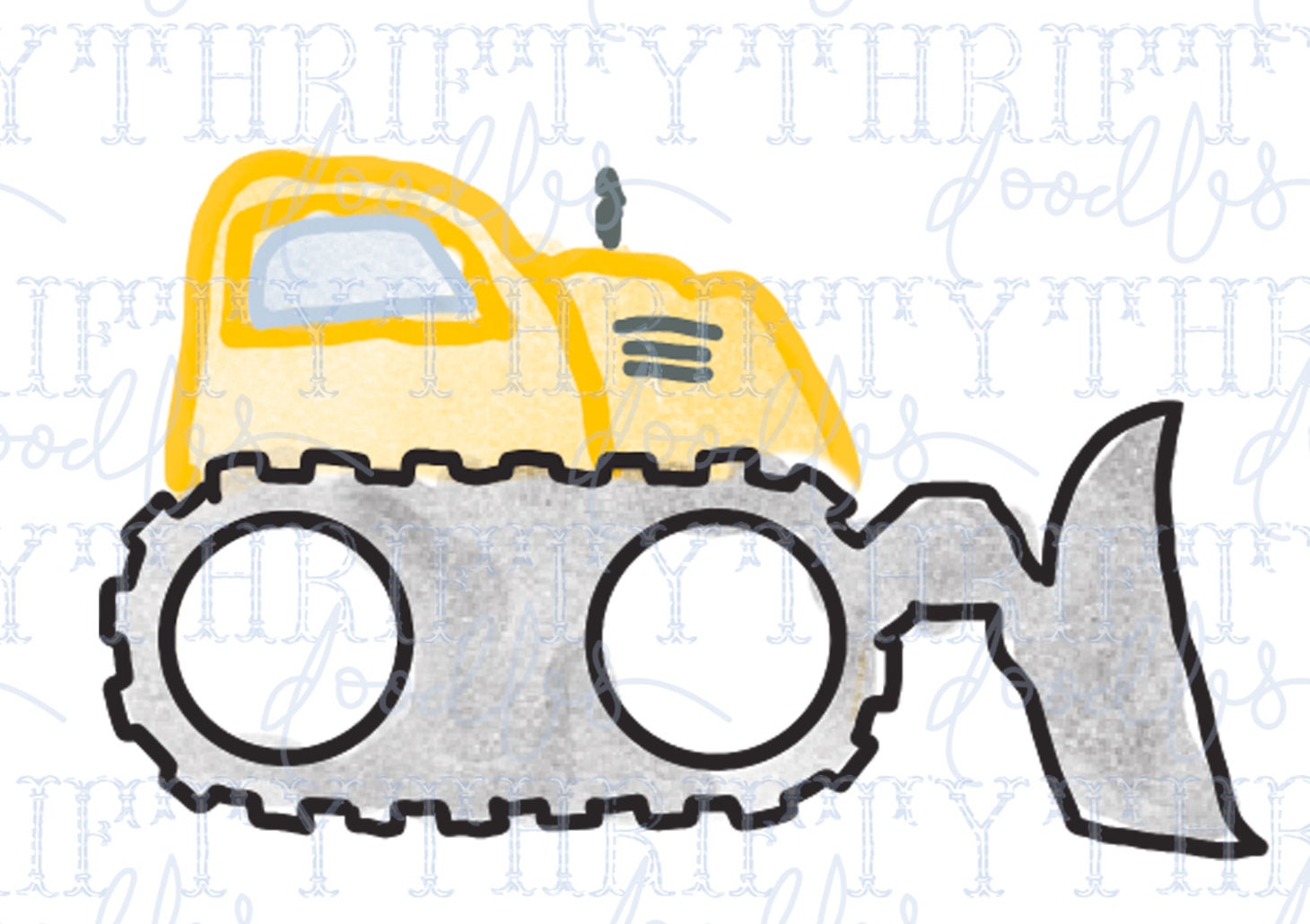 Watercolor Construction Vehicles - Cute Clipart - Yellow and Black ...