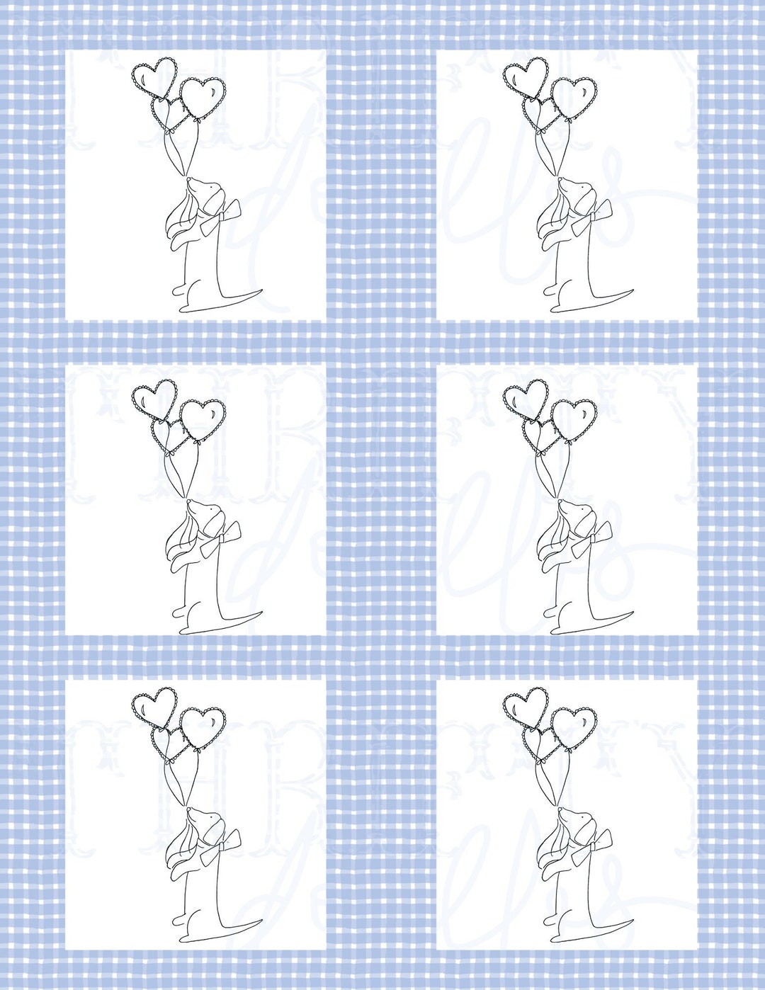 Printable Valentine's Day Cards, Coloring Page Puppy Love Balloons - Etsy
