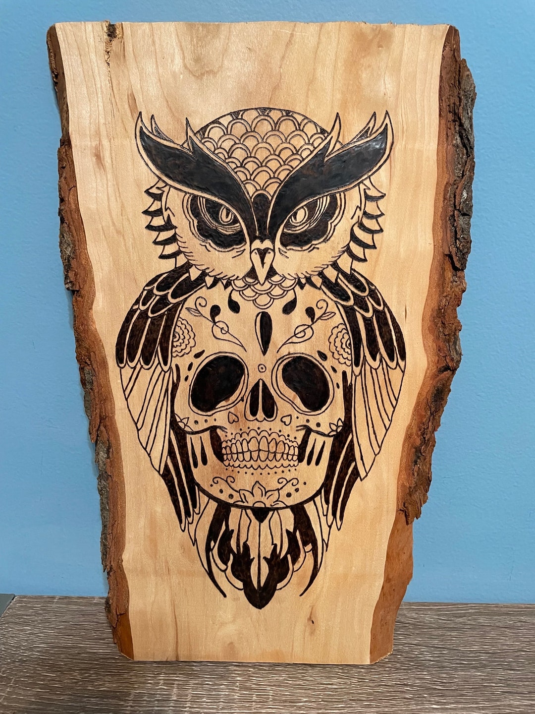 Wood Burned Owl Sign - Etsy