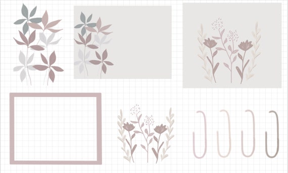 28 Neutral Color Stickers/elements in a Zip File for Goodnotes - Etsy