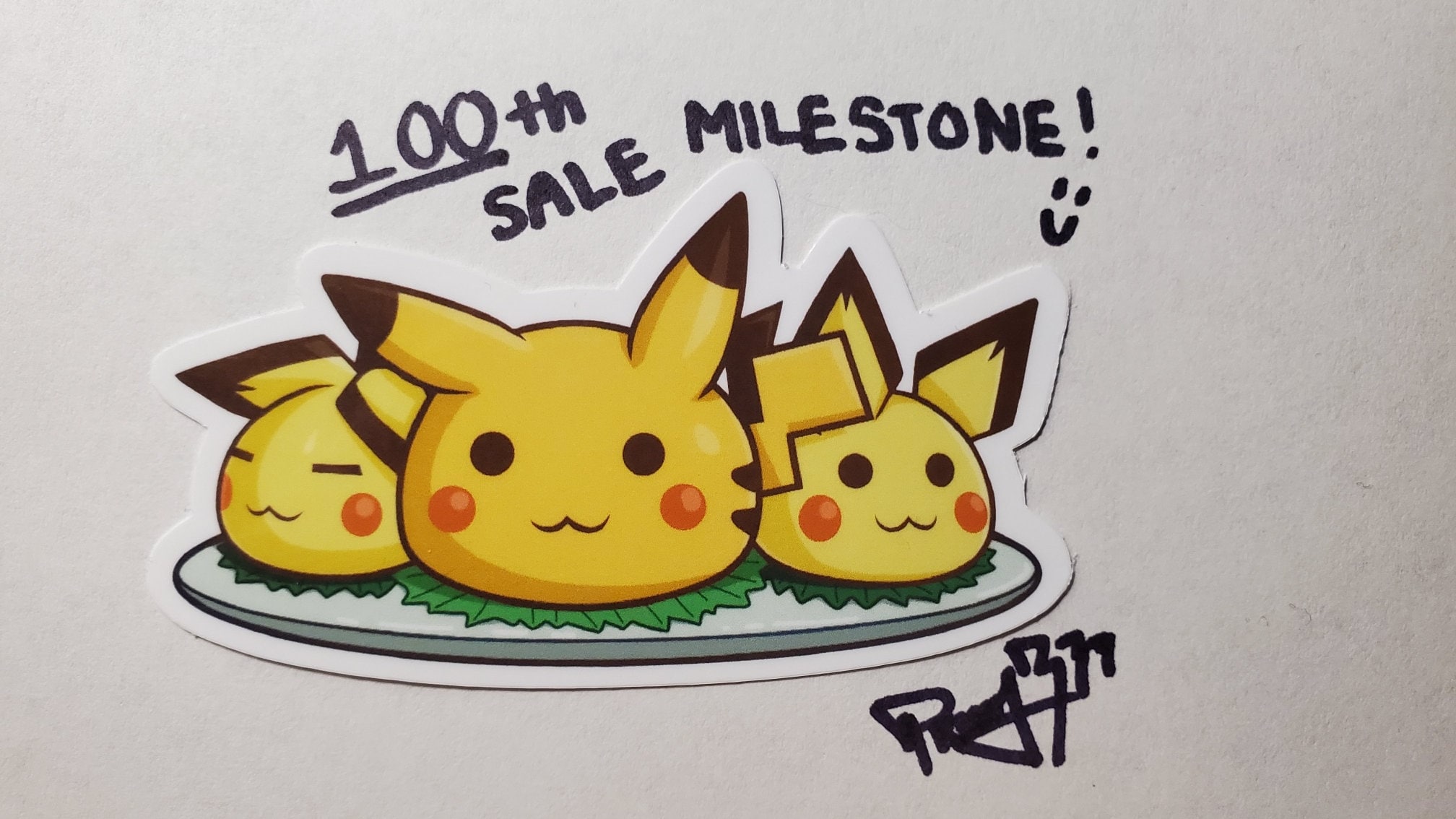 Pikachu and Pichu Mochi Cutesy Sticker - Etsy