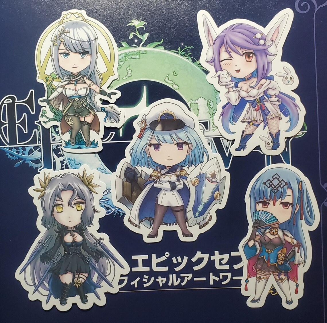 Epic 7 Vol. 2 Stickers navy Captain Landy, Moon Bunny Dominiel, Sylvan ...