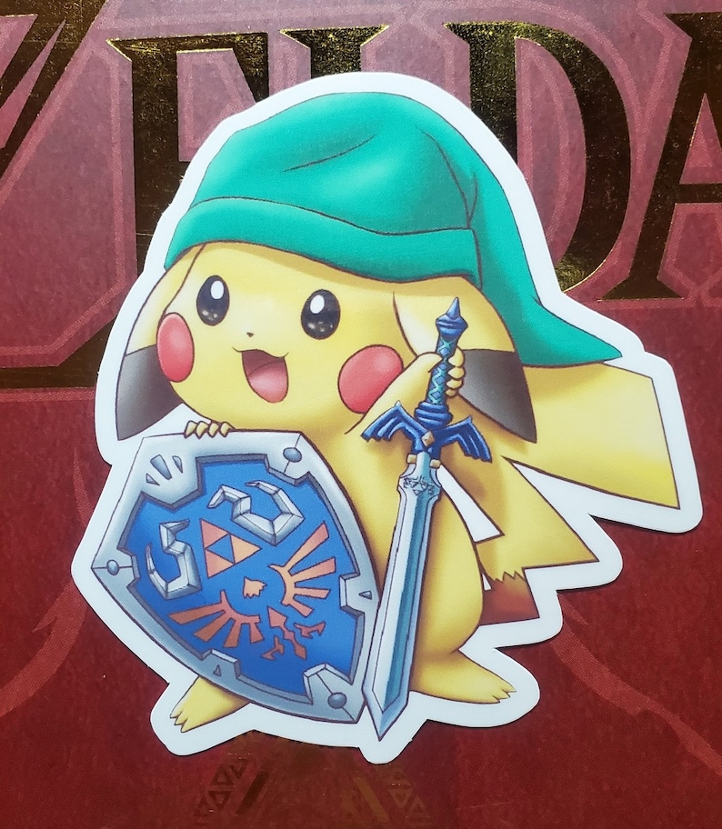 Pikachu Link Outfit Poke Zelda Sticker - Etsy