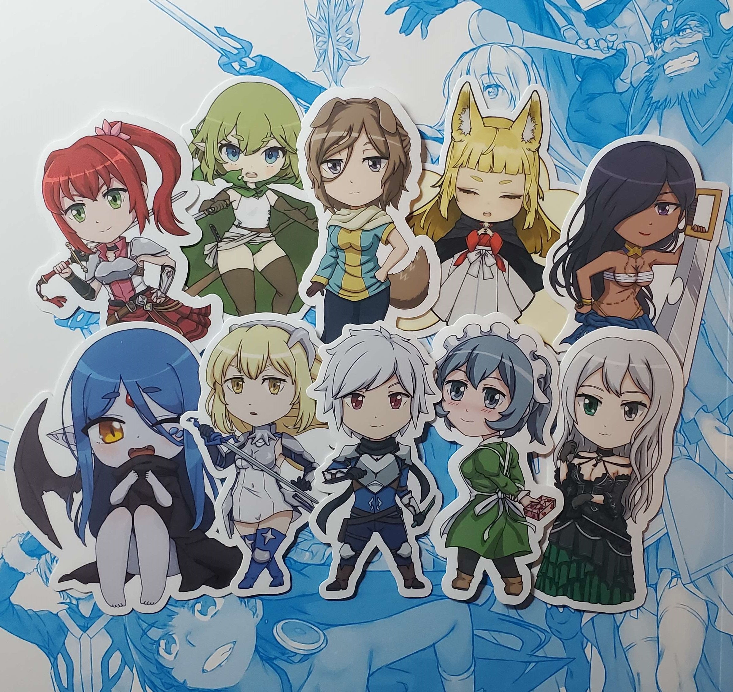 Danmachi Stickers Vol. 1 (bell, Ais, Aisha, Syr, Alise, Haruhime, Naaza ...