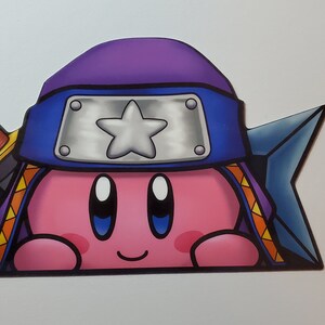 Kirby Powers Peeker Stickers (sleep Kirby, Beam Kirby, Ice Kirby, Ninja ...