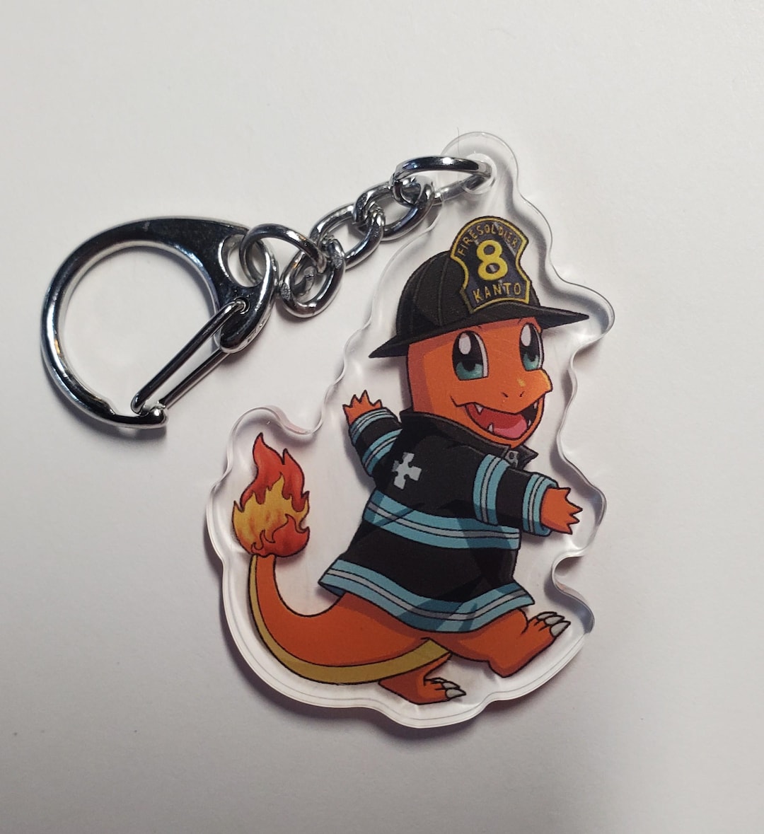 Firefighter Charmander (F Force Anime X Poke) Keychain - Etsy
