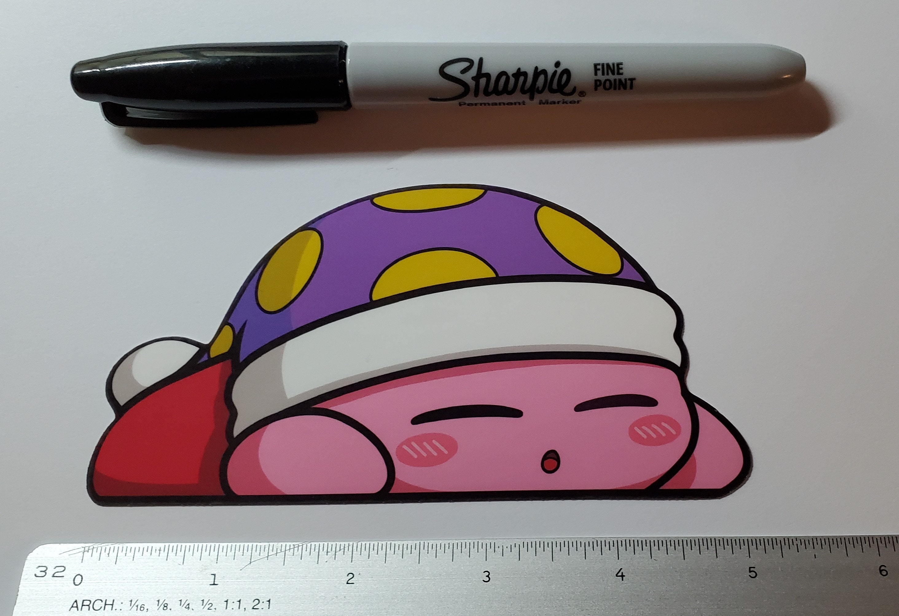 Kirby Powers Peeker Stickers sleep Kirby, Beam Kirby, Ice Kirby, Ninja ...