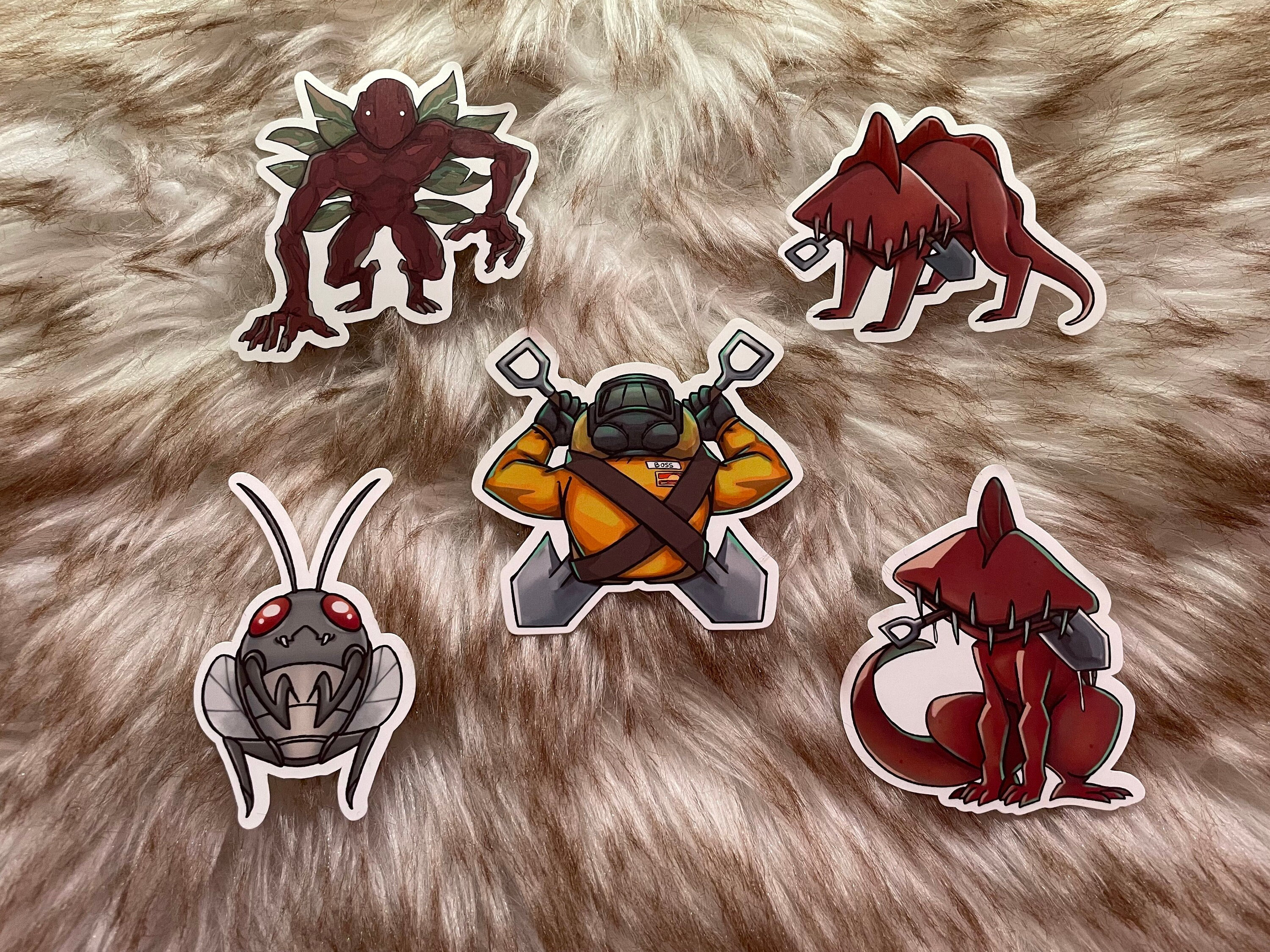 Lethal Company Stickers Vol. 1 (hoarding Bug, Eyeless Dog, Bracken ...
