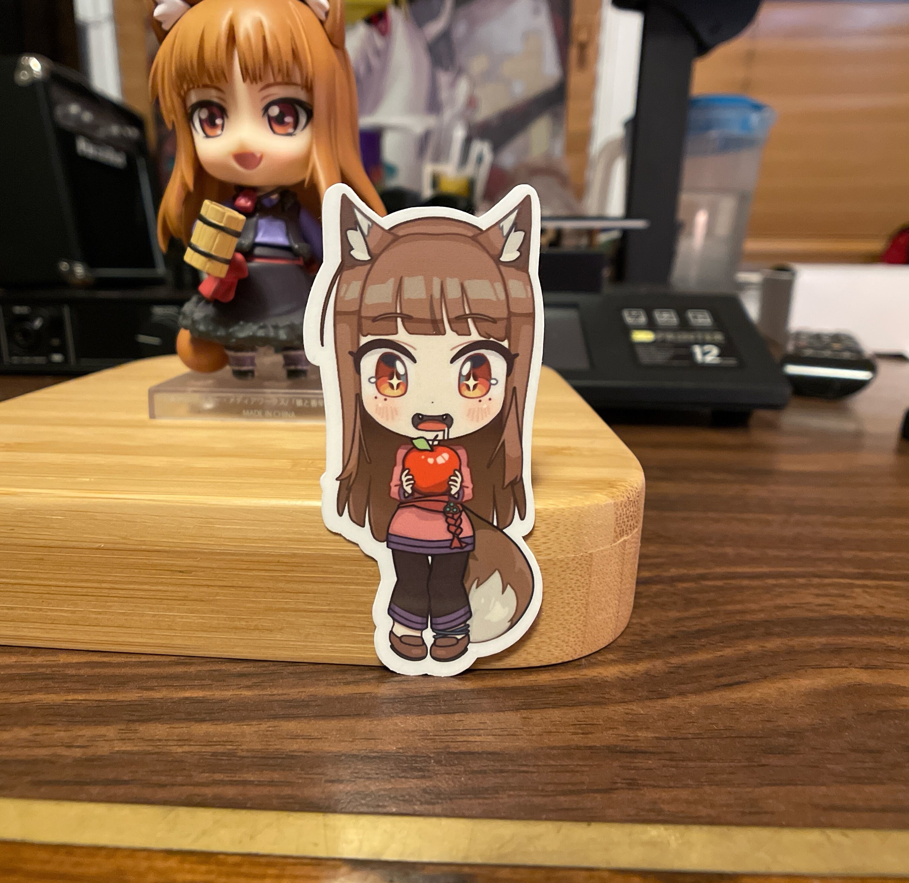 Wolf Girl Holo Anime Sticker - Etsy
