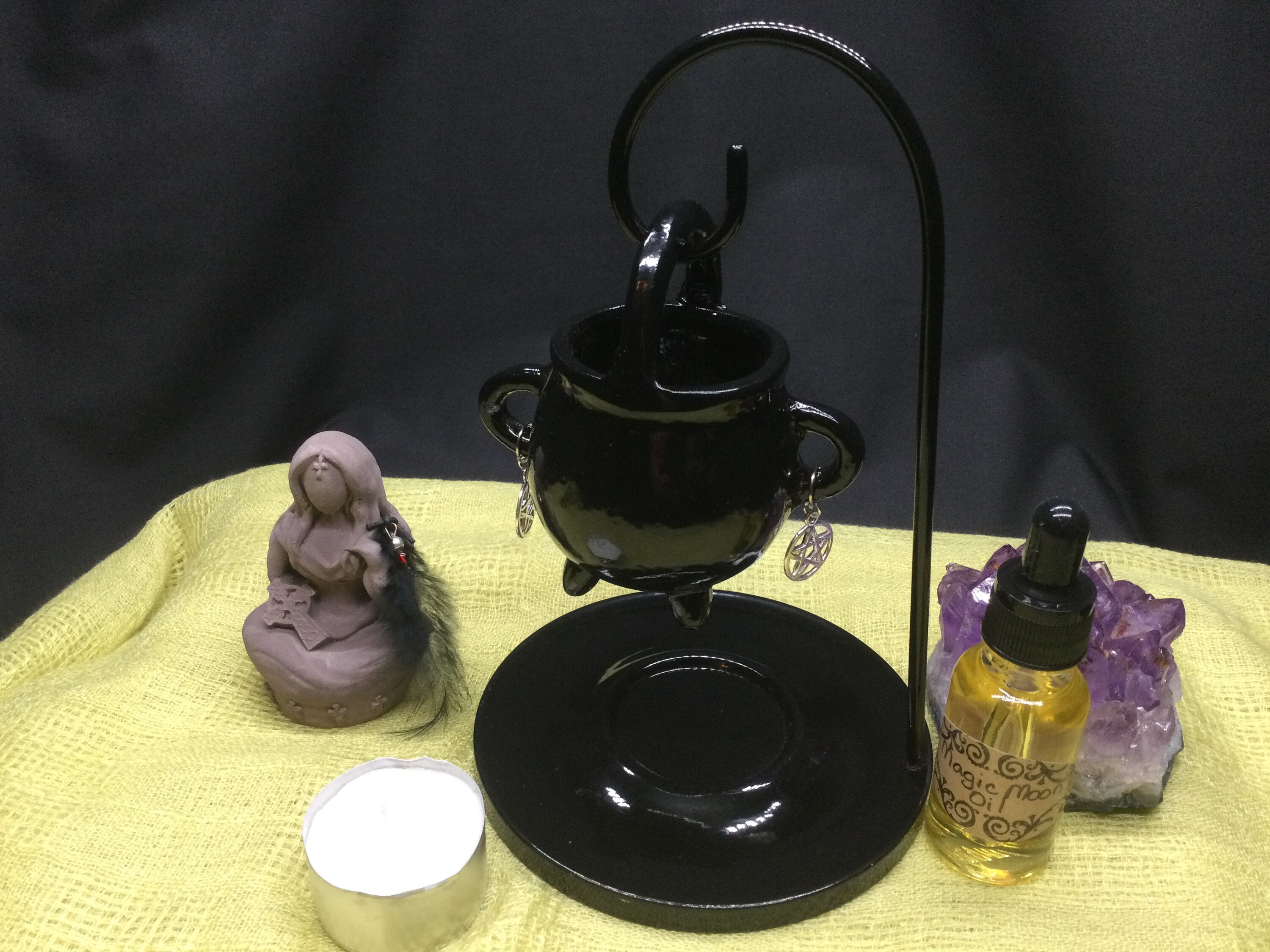 Mini Cauldron Oil Burner, Ceramic Cauldron, Gothic Decorations, Witch ...