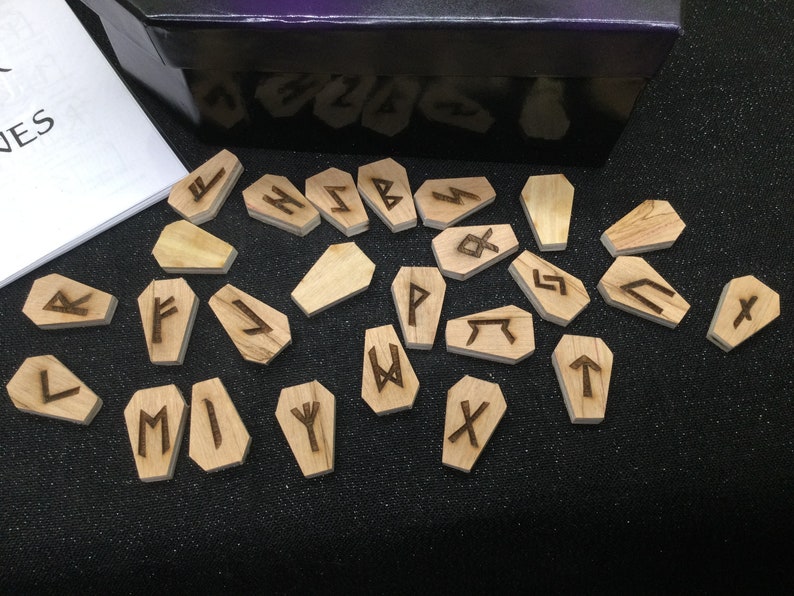 Viking Runes Coffin Shaped Viking Runes Wooden Runes Viking Rune Box ...