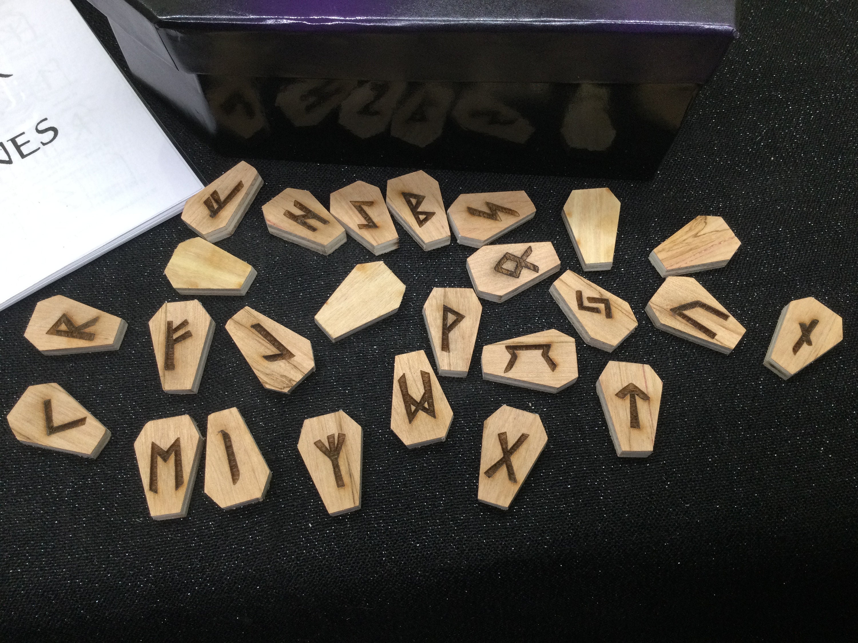 Viking Runes Coffin Shaped Viking Runes Wooden Runes Viking Rune Box ...