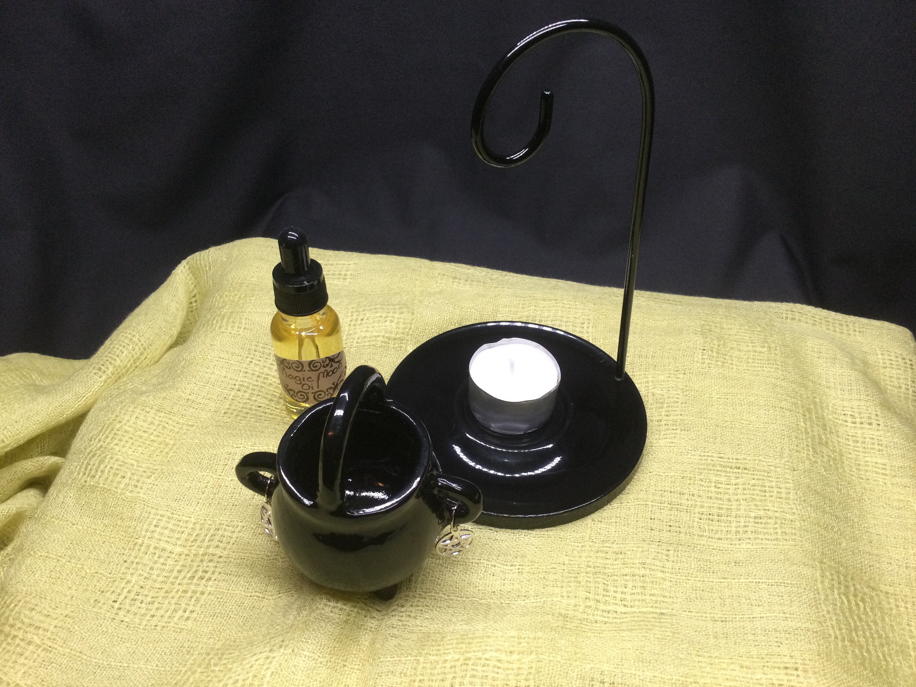 Mini Cauldron Oil Burner, Ceramic Cauldron, Gothic Decorations, Witch ...
